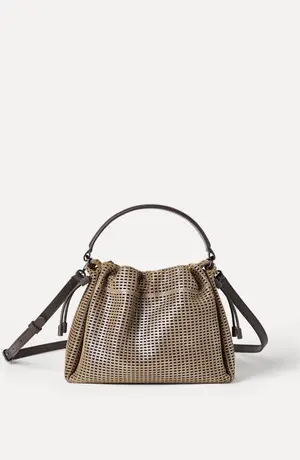 Brunello Cucinelli Leather Bucket Bag - Brown