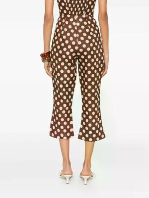 Faithfull The Brand Valeria Polka-dot Trousers - Brown