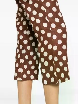 Faithfull The Brand Valeria Polka-dot Trousers - Brown