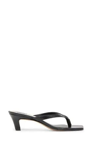 Dolce Vita Ramia Kitten Heel Flip Flop - Black Leather