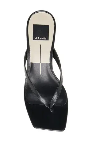 Dolce Vita Ramia Kitten Heel Flip Flop - Black Leather