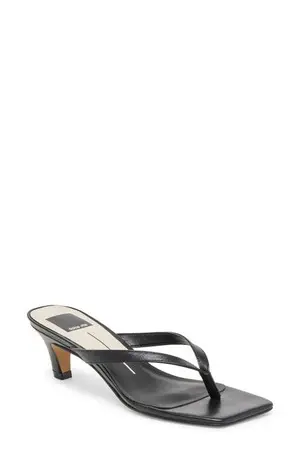 Dolce Vita Ramia Kitten Heel Flip Flop - Black Leather