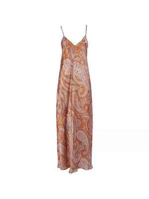 Antonelli Firenze Paisley-pattern Silk Maxi Dress