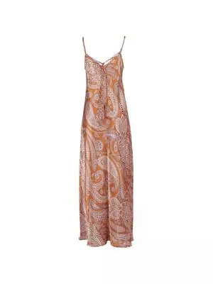 Antonelli Firenze Paisley-pattern Silk Maxi Dress