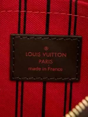 LOUIS VUITTON 2017 Damier Ebene Neverfull Pm Pouch