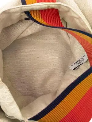 Hermès 20th Century Toile Chevron Cavalier Sling Backpack - White