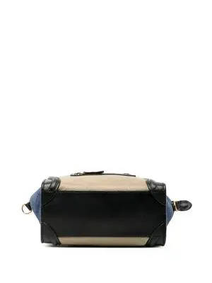 Celine 2013 Nano Tricolor Luggage Tote Satchel - Neutrals
