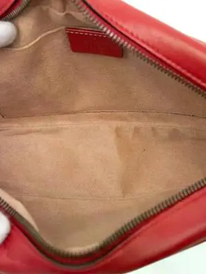 Gucci Gg Marmont Matelasse Leather Crossbody Bag - Red