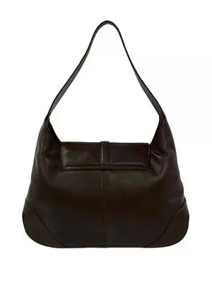 BVLGARI Leather Front Ring Hobo Shoulder Bag