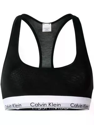 Calvin Klein Logo Bra Top - Black