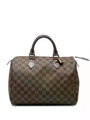 LOUIS VUITTON 2008 Damier Ebene Speedy 30 Boston Bag