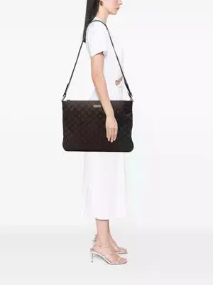 Gucci Gg Nylon Crossbody Bag - Brown