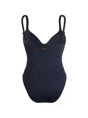 Vilebrequin Floral-jacquard Underwired Swimsuit - Blue