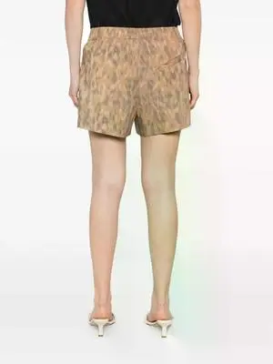 GANNI Printed Shorts - Neutrals