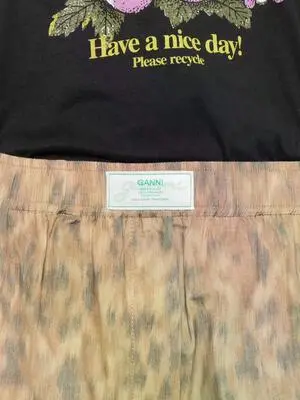 GANNI Printed Shorts - Neutrals