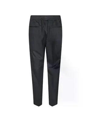 BE ABLE Double-pleat Elasticated Trousers - Black