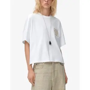 Loewe X Paula's Ibiza Anagram-appliqué Boxy-fit Cotton-jersey T-shirt