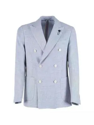 LARDINI Double-breasted Blazer - Blue