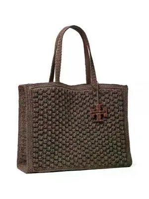 Tory Burch Large Ella Hand-crocheted Popcorn Tote - Brown
