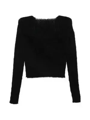 Isabel Benenato Textured Crop Top