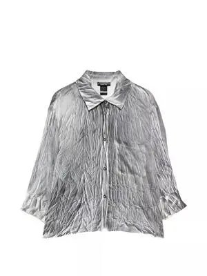 Avant Toi Crinkled-effect Shirt - Grey