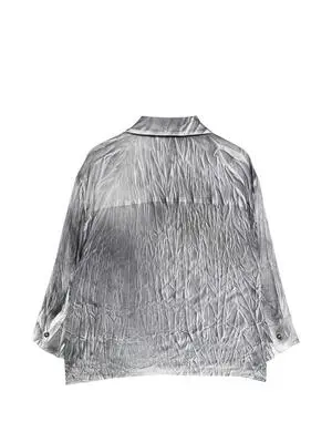 Avant Toi Crinkled-effect Shirt - Grey