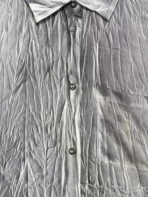 Avant Toi Crinkled-effect Shirt - Grey