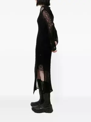 Our Legacy Ragged Open-knit Dress - Black