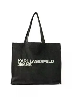 Karl Lagerfeld Logo-print Denim Tote Bag