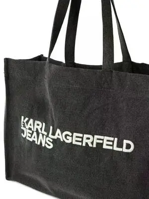 Karl Lagerfeld Logo-print Denim Tote Bag