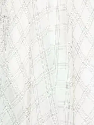 MARC LE BIHAN Check-pattern Asymmetric Skirt - White