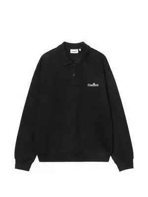 Carhartt Work In Progress Wip Label Polo Sweatshirt - Black
