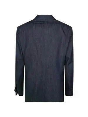 Tagliatore Double-breasted Peak-lapel Jacket - Blue