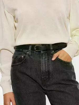 Victoria Beckham Buckle Belt - Black