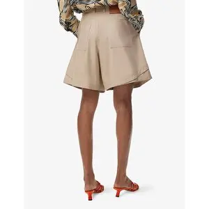 Loewe X Paula's Ibiza Asymmetric-panel Cotton Shorts