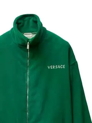 Versace Terry Jacquard Zip Sweatshirt - Green