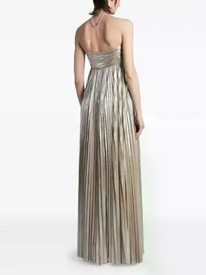 Retrofete Zoa Pleated Maxi Dress - Silver