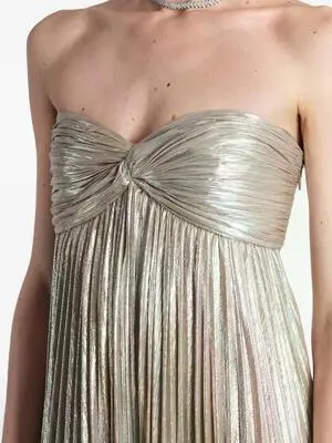 Retrofete Zoa Pleated Maxi Dress - Silver