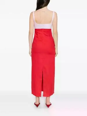 CALA DE LA CRUZ Nara Cut-out Midi Dress - Red