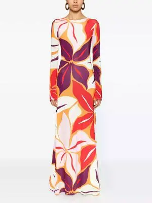 CALA DE LA CRUZ Amay Floral Maxi Dress - White
