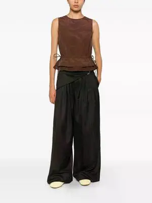 DAMSON MADDER Wide Leg Palazzo Pants - Brown
