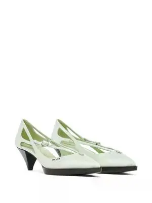 Prada Cut-out Heeled Pumps