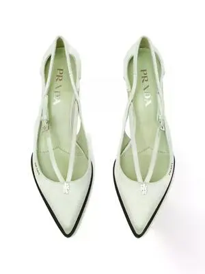 Prada Cut-out Heeled Pumps