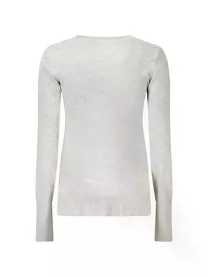 Guess Button-detail Knitted Sweater - Grey