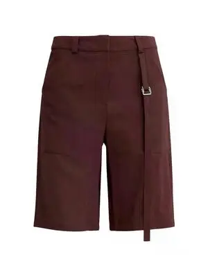 Patrizia Pepe Belted Patch-pocket Shorts