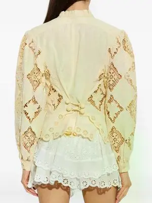 Isabel Marant Étoile Nina Broderie Anglaise Puff-sleeve Blouse - Neutrals