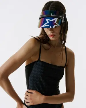 Perfect Moment Serra Houndstooth One-piece Swimsuit - Black