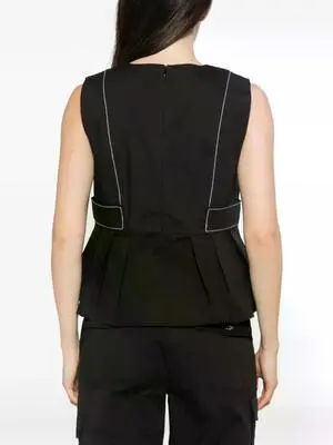 GANNI Contrast-stitch Blouse