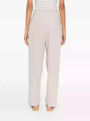 Herno Grosgrain-detail Slit-hem Trousers - Grey