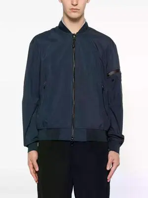 BLAUER. Logo-patch Bomber Jacket - Blue